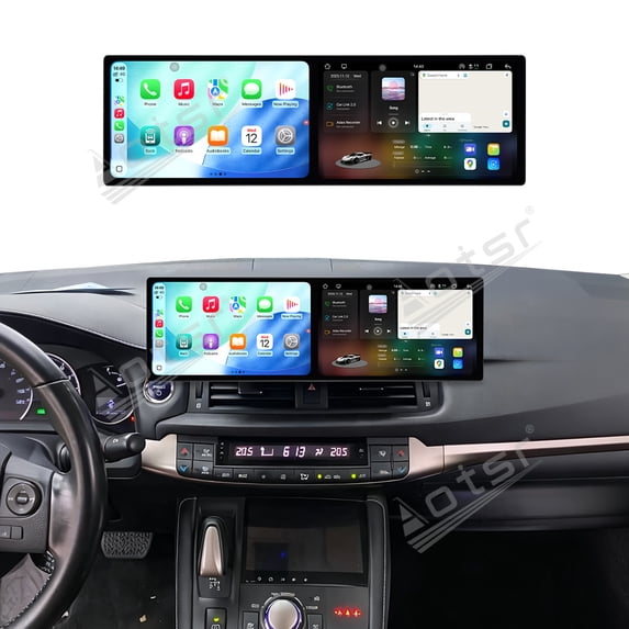 Aotsr Dual 9.1 inch Screen Car Radio For Lexus CT200h 2011-2018 Android ...