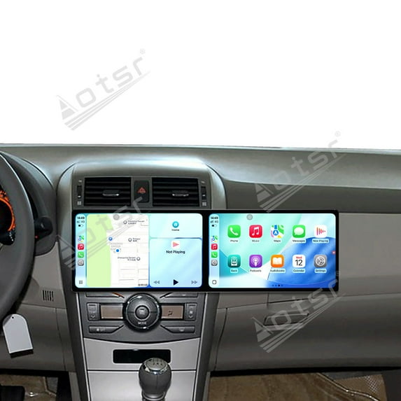 Aotsr Dual 9.1 inch Screen Car Radio For Toyota Corolla 2007-2013 ...