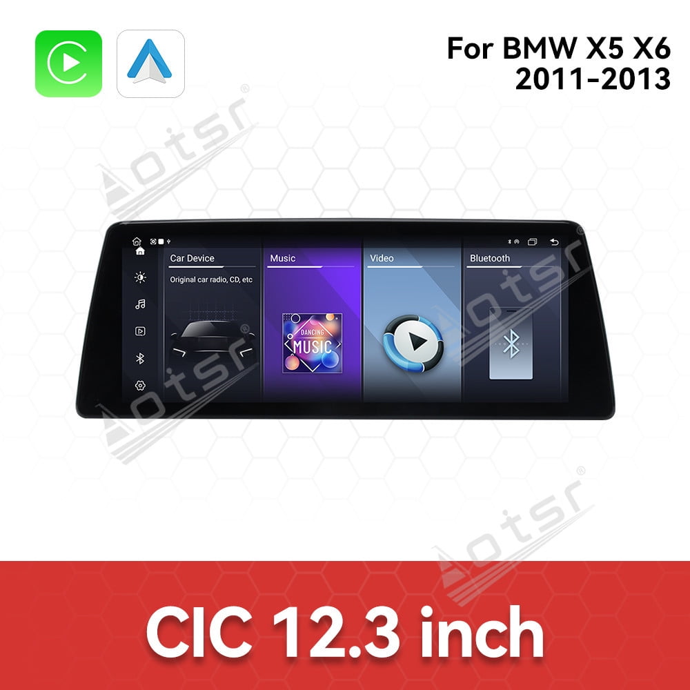 Aotsr Ultra-thin 12.3 inch 1920 * 720 Car Radio for BMW X5/X6 E70/E71 2011-2013 Linux CarPlay ...