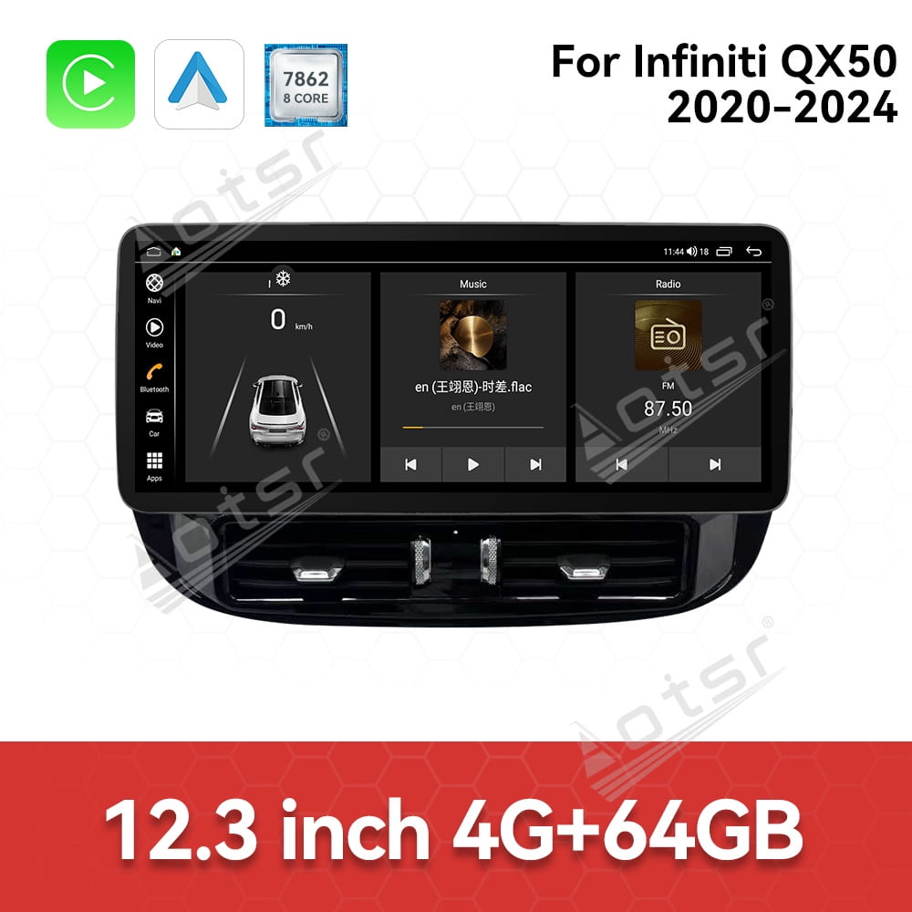 Aotsr for Infiniti QX50 2020-2024 12.3 inch Car Radio GPS Navigation ...