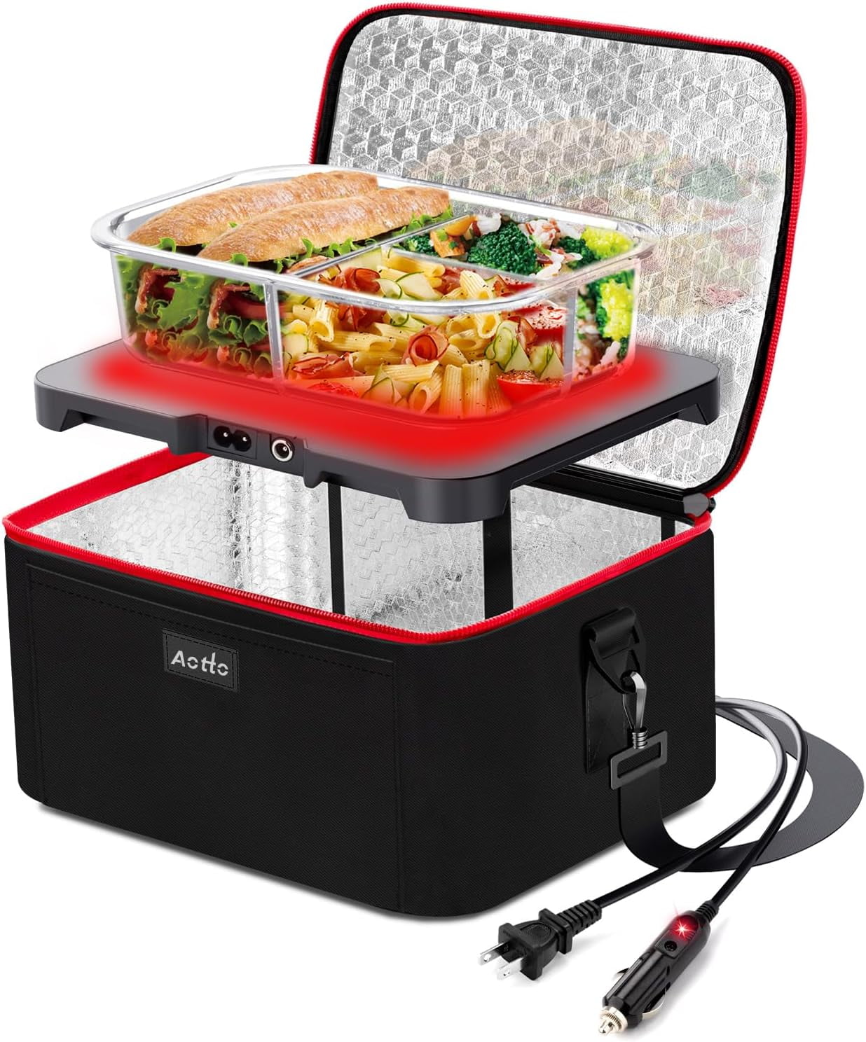 Aotto Portable Oven, 12V, 24V, 110V Portable Food Warmer, Mini Personal ...