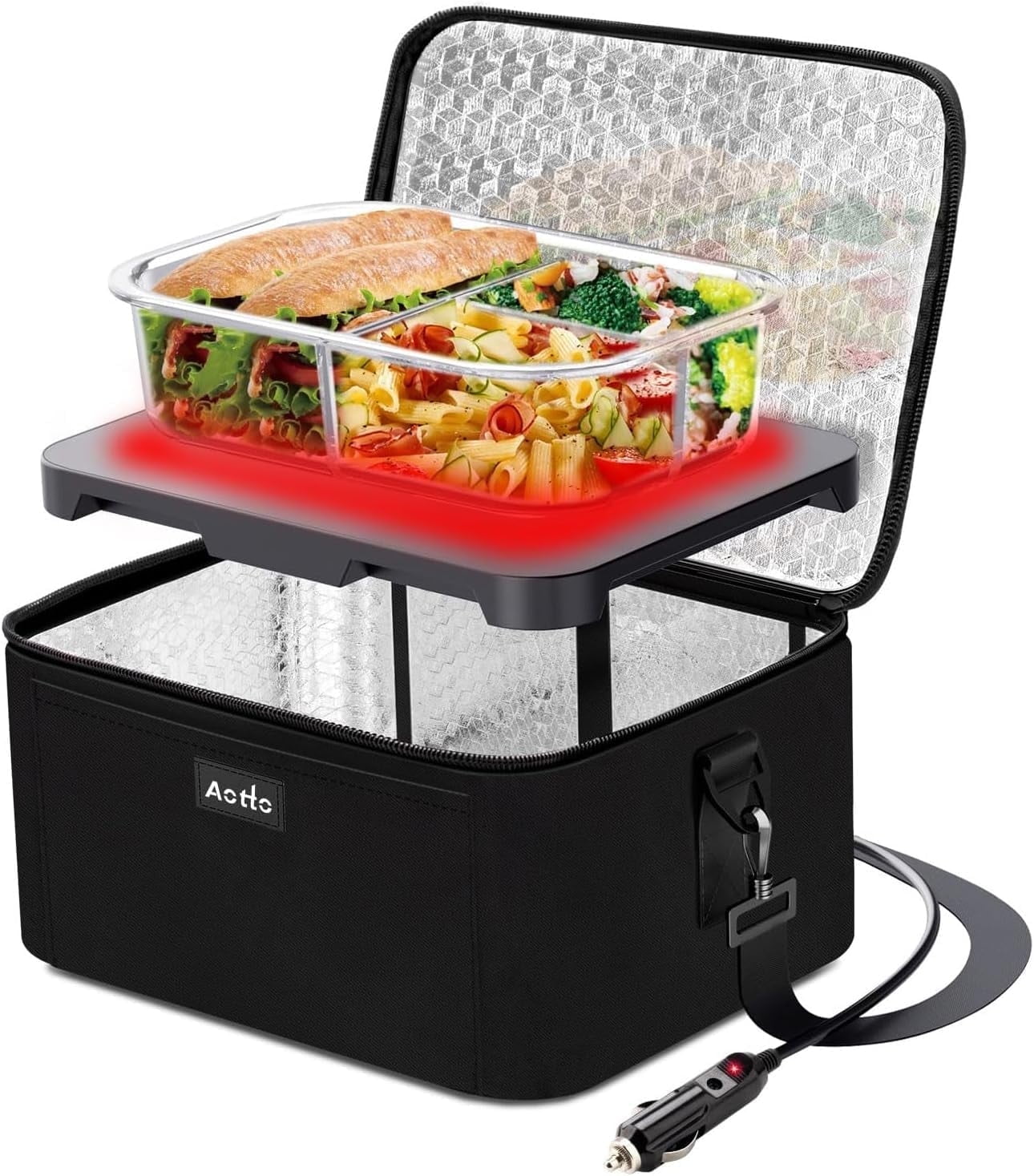 Aotto Portable Oven 12V 24V 2-in-1 Food Warmer for Car Truck Travel and Camping - Walmart.com