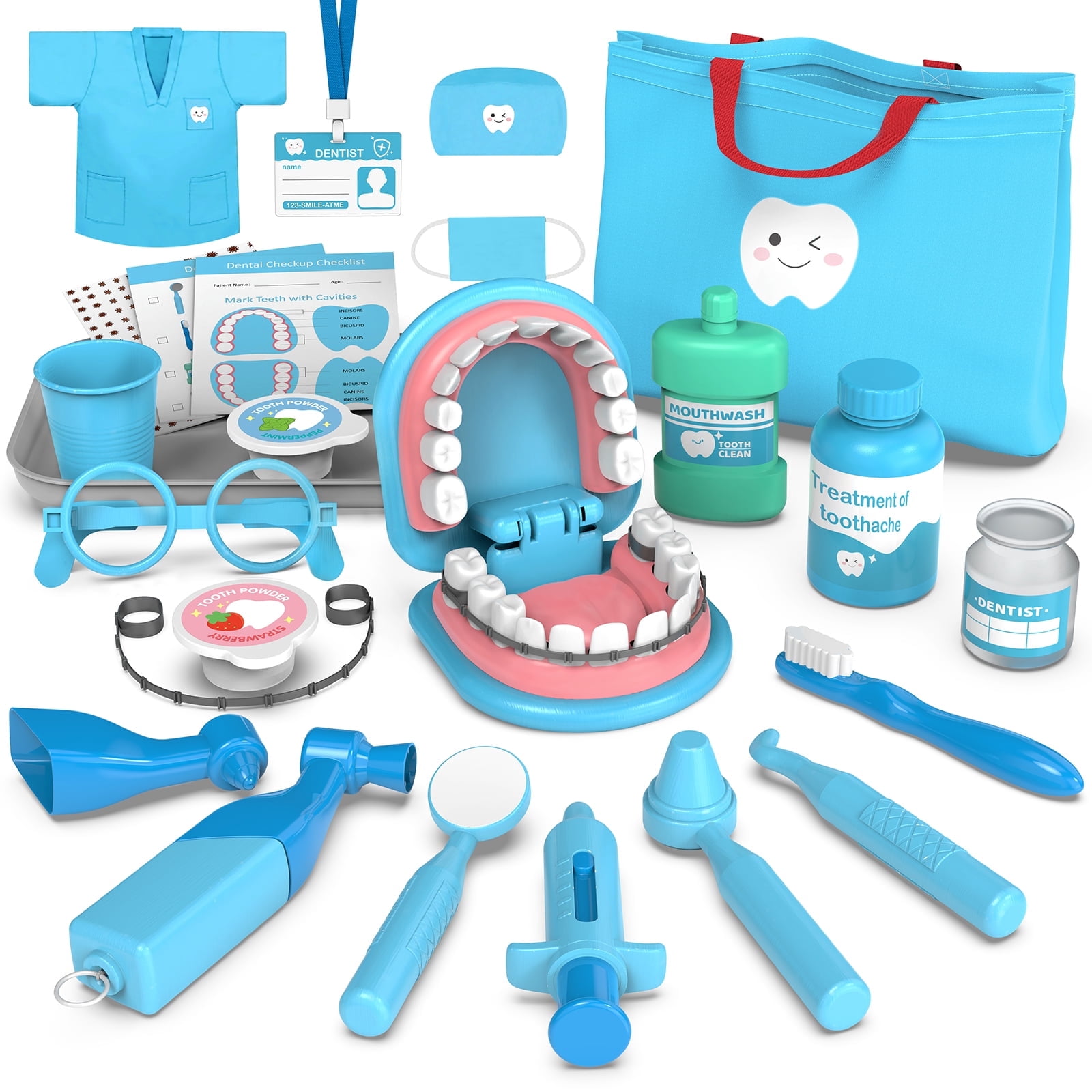 OFUN Doctor Kit for Kids Dentist Play Set for Toddlers 3-5 Pretend Play ...