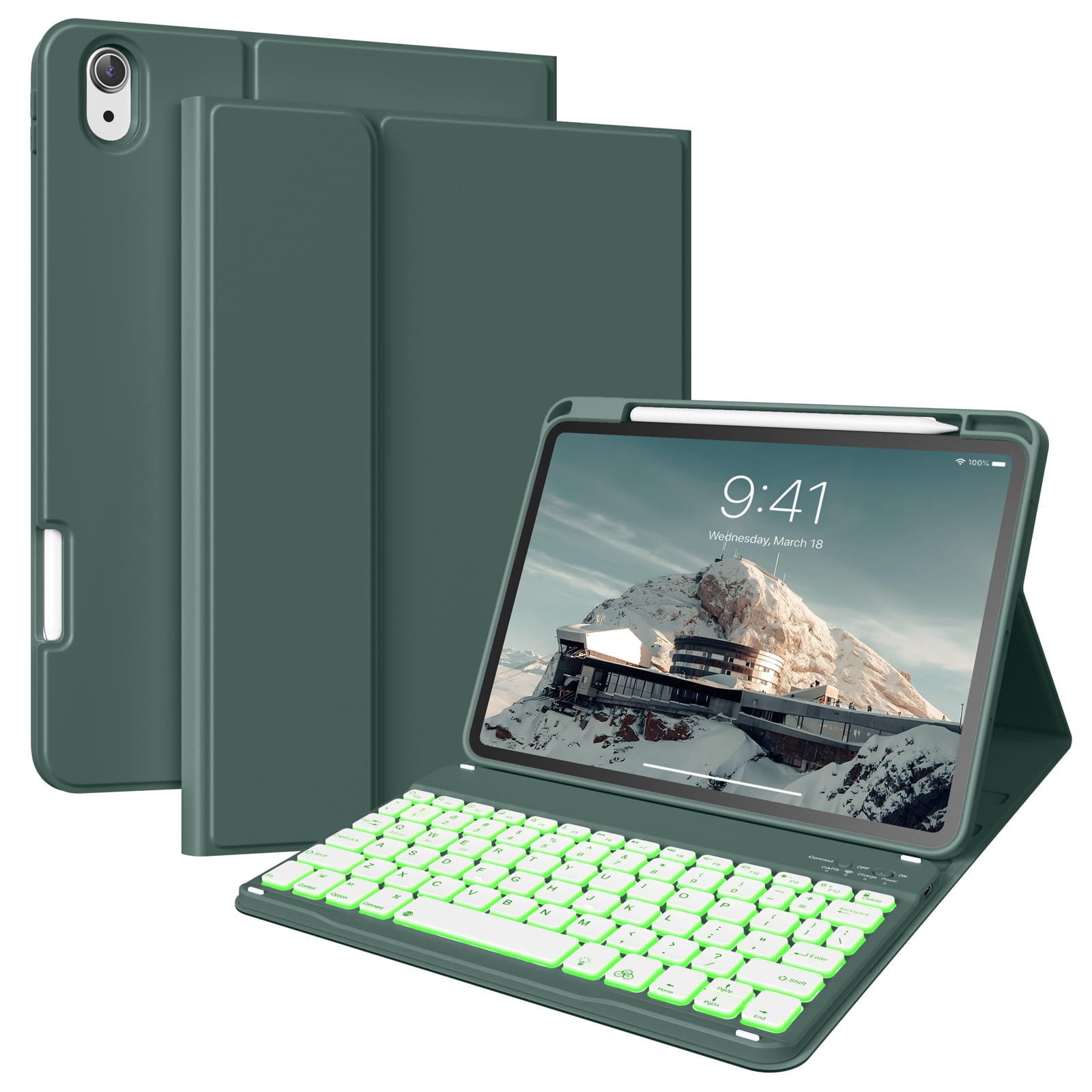 Aoub Backlit Keyboard Case for iPad 11th/10th Generation A16 with ...