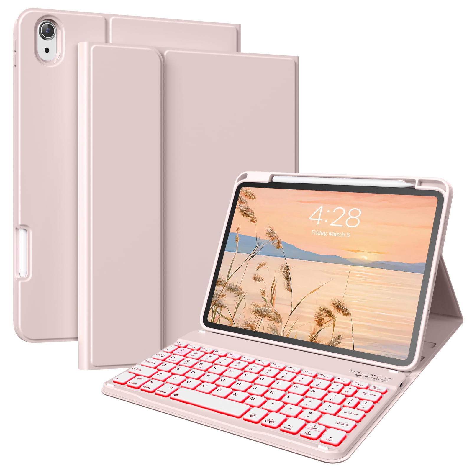 Aoub Backlit Keyboard Case for iPad 11th/10th Generation A16 with ...