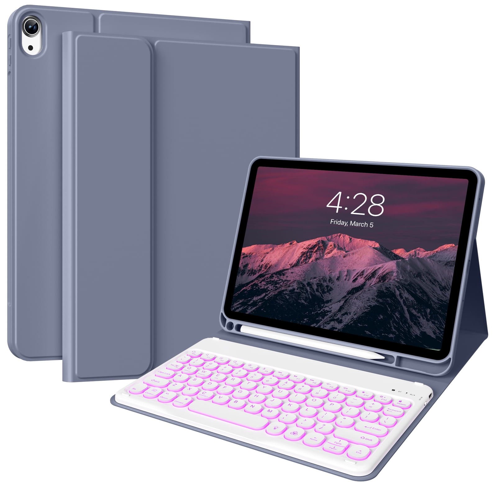 Aoub Backlit Keyboard Case for iPad 11th/10th Generation A16 with ...