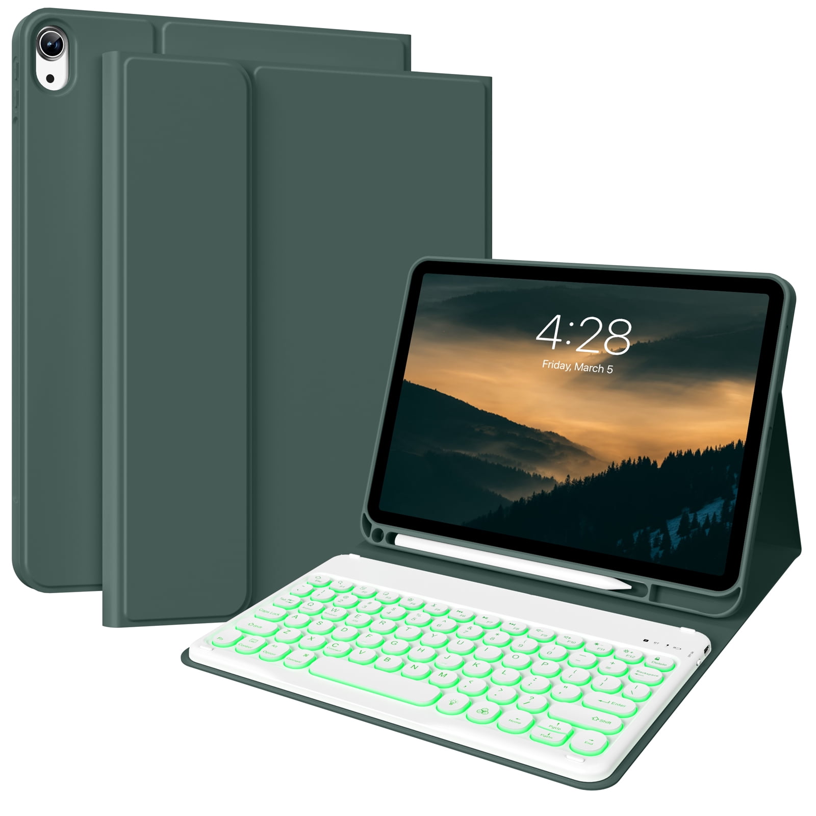 Aoub Backlit Keyboard Case for iPad 11th/10th Generation A16 with ...