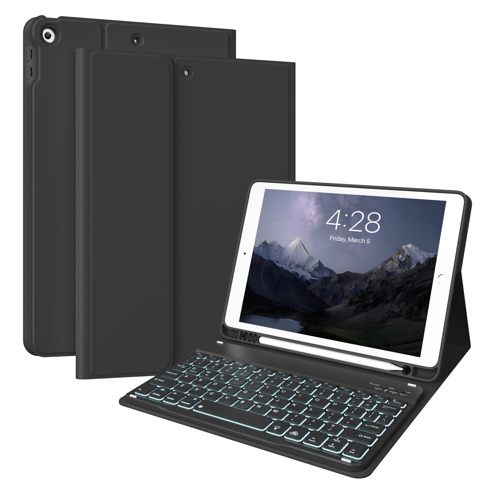 Aoub Backlit Keyboard Case for iPad 9th/8th/7th Generation 10.2 inch ...