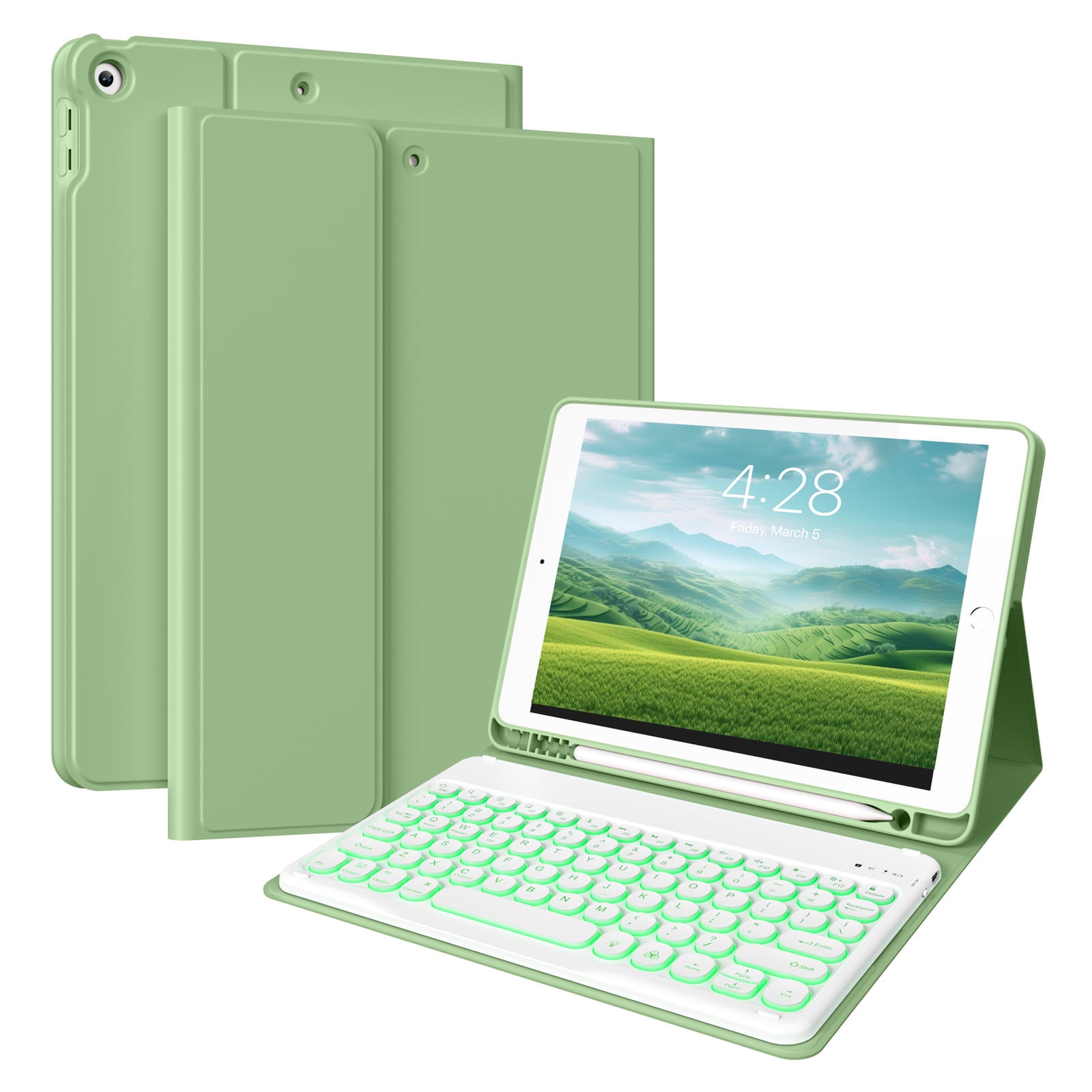 Aoub Backlit Keyboard Case for iPad 9th/8th/7th Generation 10.2 inch ...
