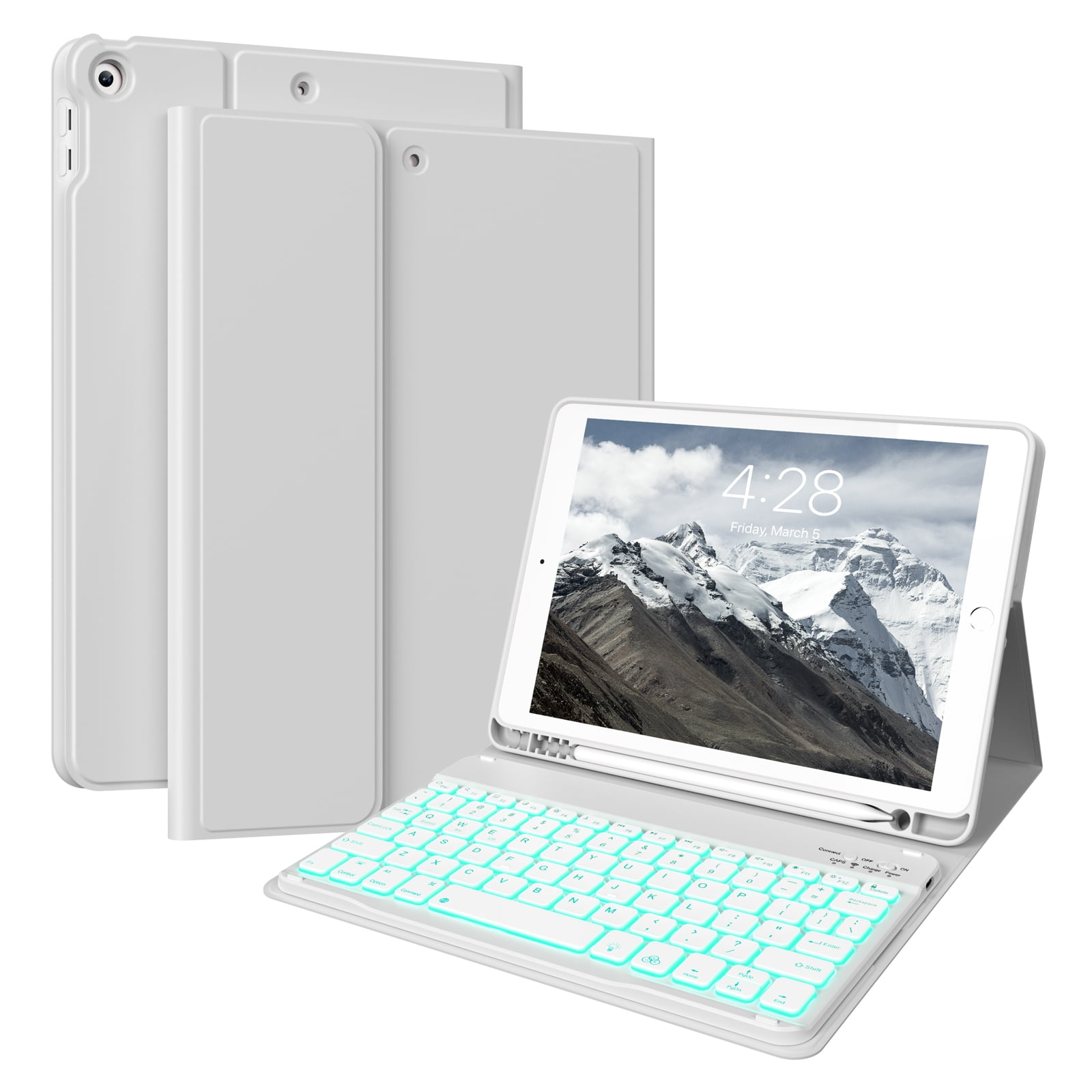 Aoub Backlit Keyboard Case for iPad 9th/8th/7th Generation 10.2 inch ...