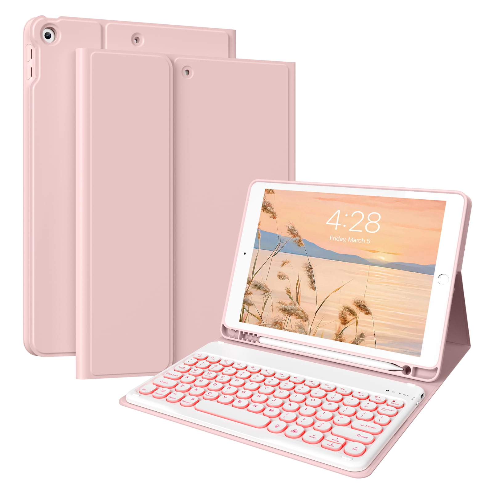 Aoub Backlit Keyboard Case for iPad 9th/8th/7th Generation 10.2 inch ...