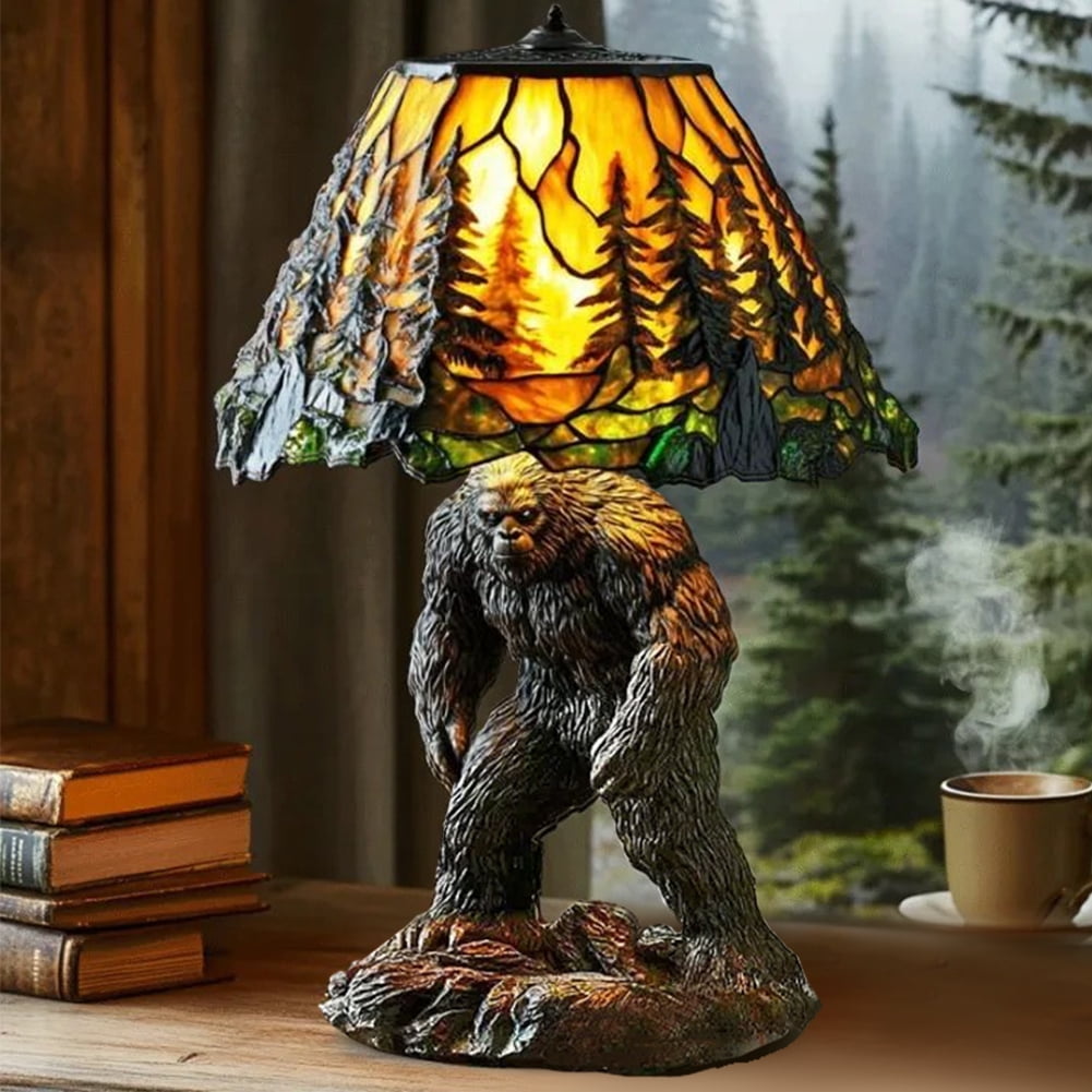 Aousin Retro Orangutan Lamp Stained Resin Tabletop Night Light, Animal ...