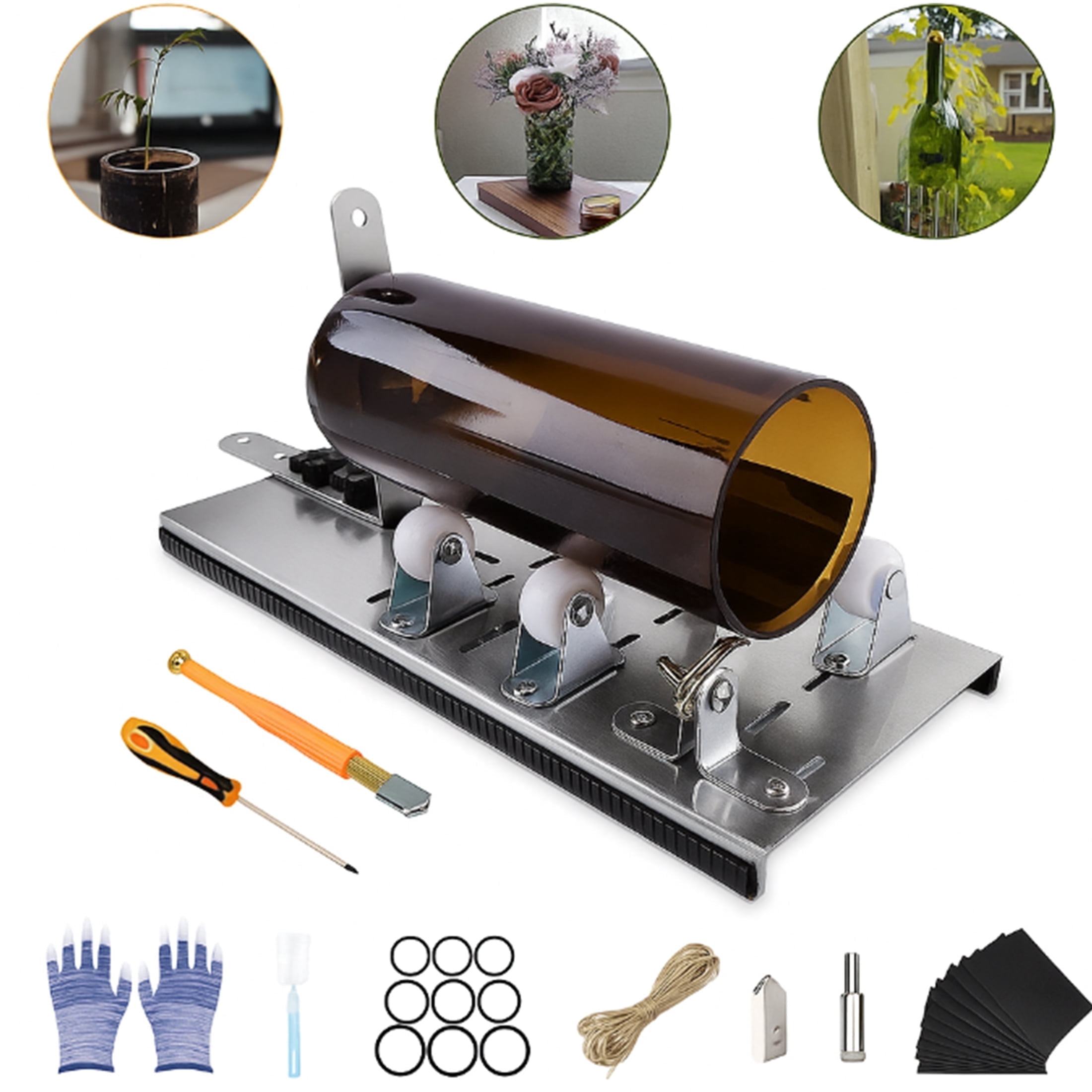 Aovky Glass Bottle Cutter Kit, Upgraded Bottle Cutter & Glass Cutter ...