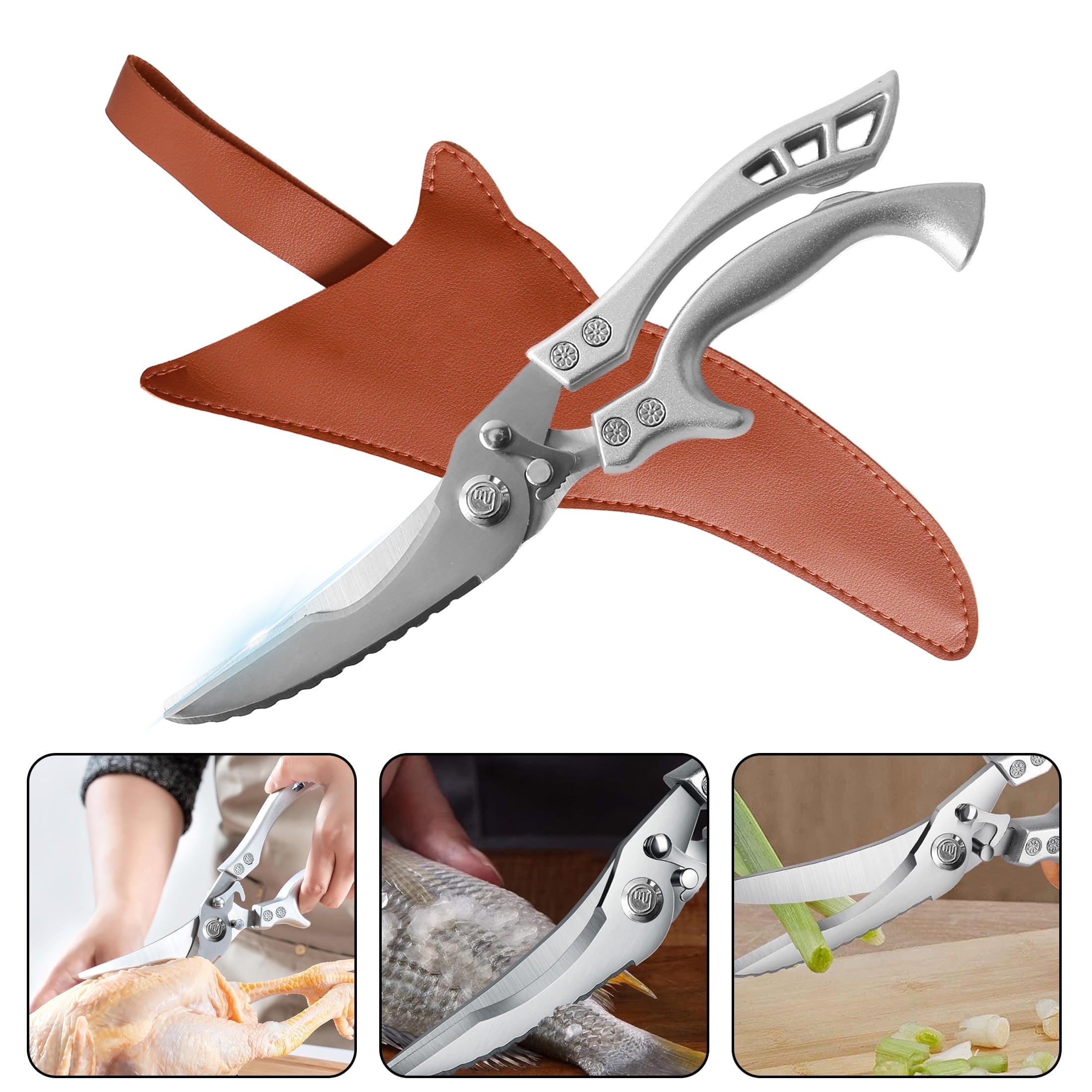 Aovky Heavy Duty Poultry Shears, Stainless Steel Kitchen Scissors,Professional Poultry Shears ...