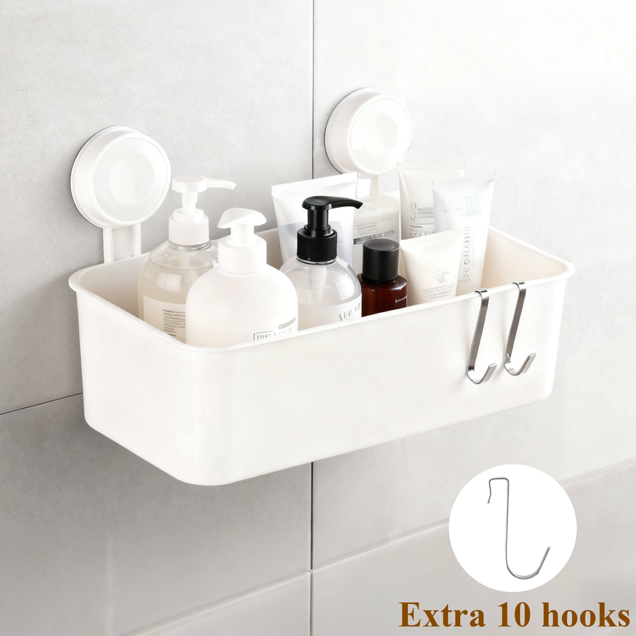 Aovky Suction Cup Shower Caddy, Heavy Duty Bathroom Shower Shelf ...
