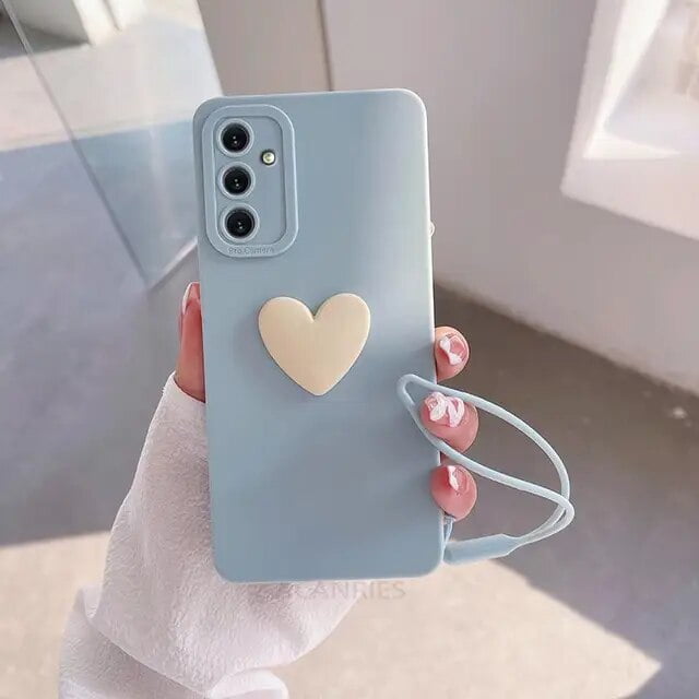 Aoxiang A 54 34 14 24 13 Love Heart Lanyard Silicone Case For Samsung