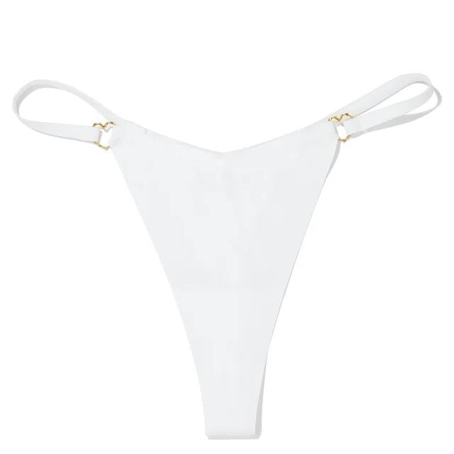 Aoxiang Women Sexy Thong Panties Underwear Seamless Low Rise Solid ...