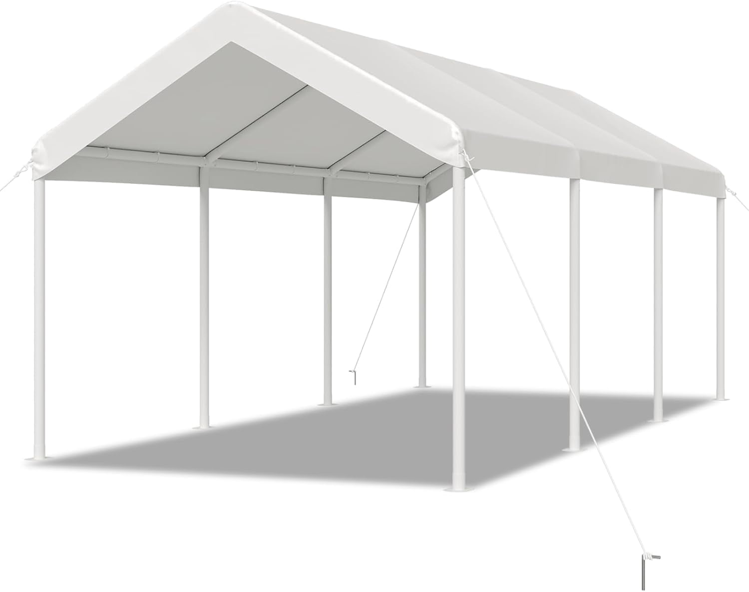 Aoxun 10x20 ft Heavy Duty Carport with Tarp & Wind Resistance Portable ...