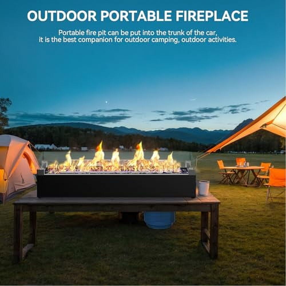 Aoxun 28” Table Top Propane Fire Pit, 40,000 BTU Tabletop Firepit for ...
