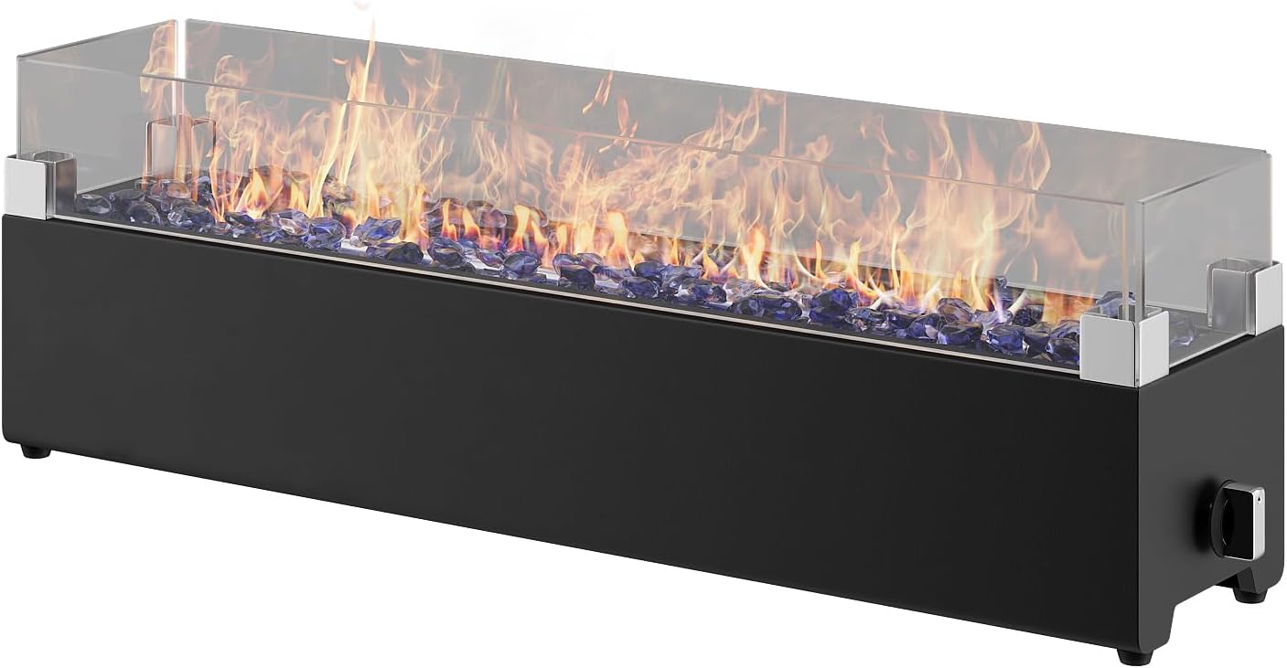 Aoxun 28” Table Top Propane Fire Pit, 40,000 BTU Tabletop Firepit for ...