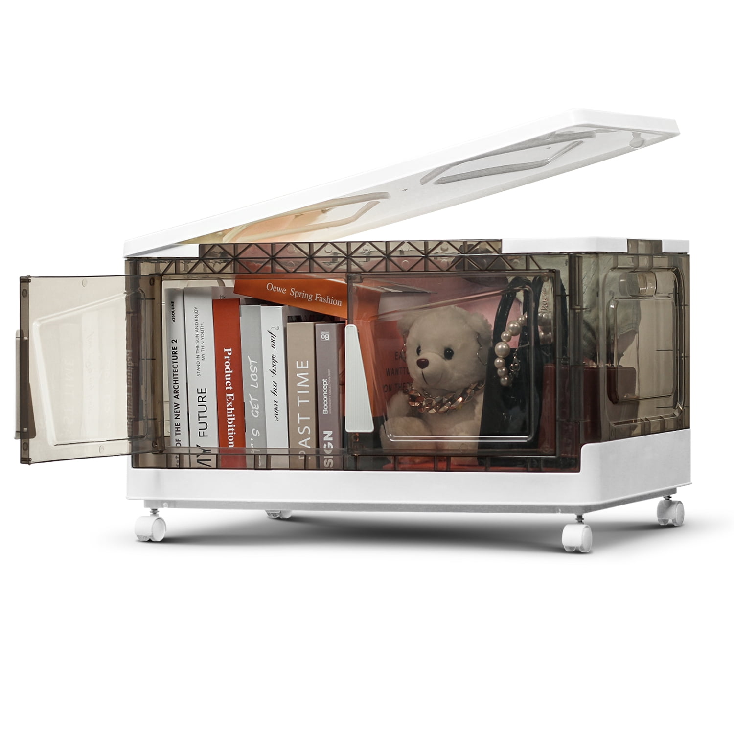 Aoyom 85Quart Stackable Storage Bins with Lid,Extra Large Collapsible ...