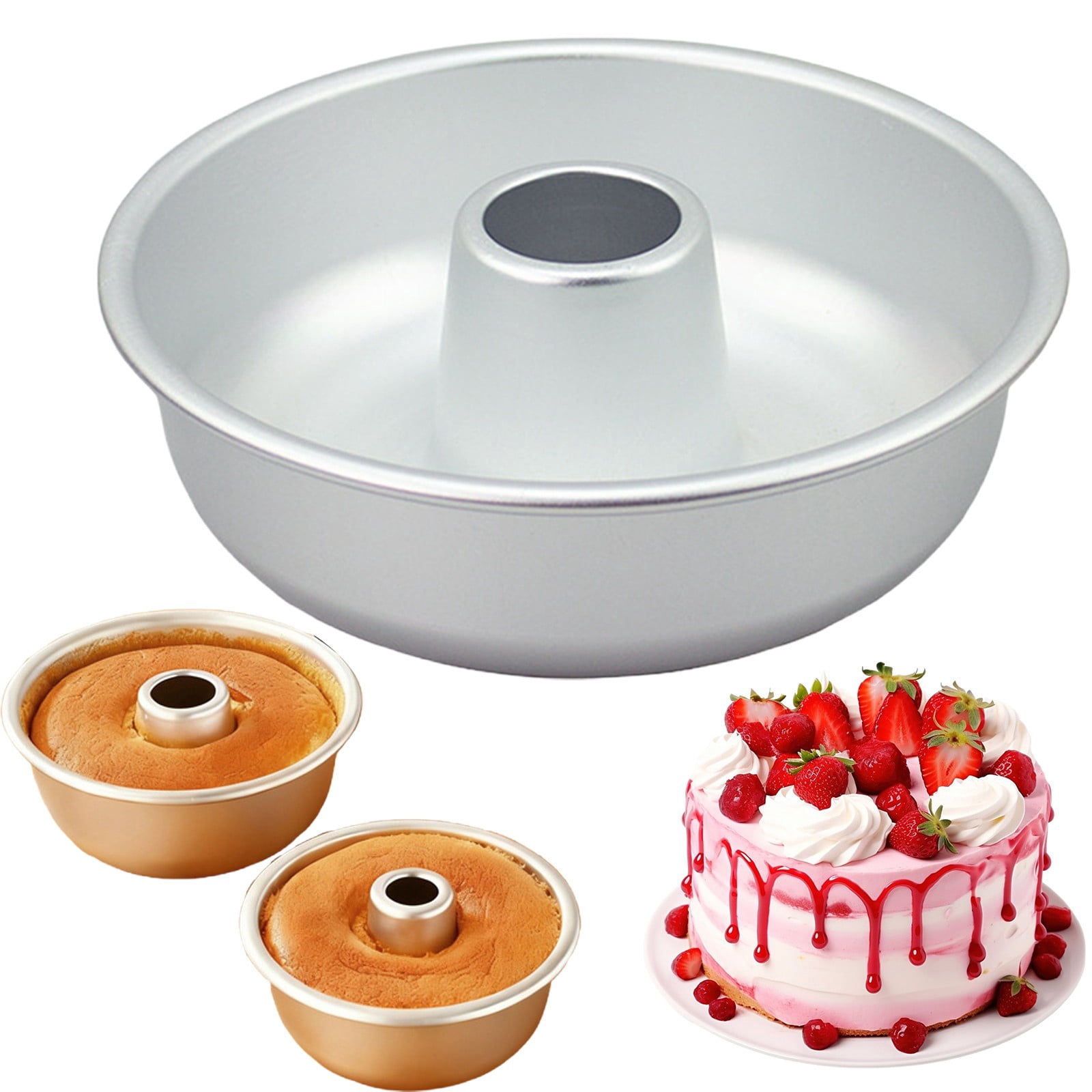 Aoyunhp 1Pc Pudding Cake Mold,Food Cake Pan,Circular Hollow Mold,Round ...