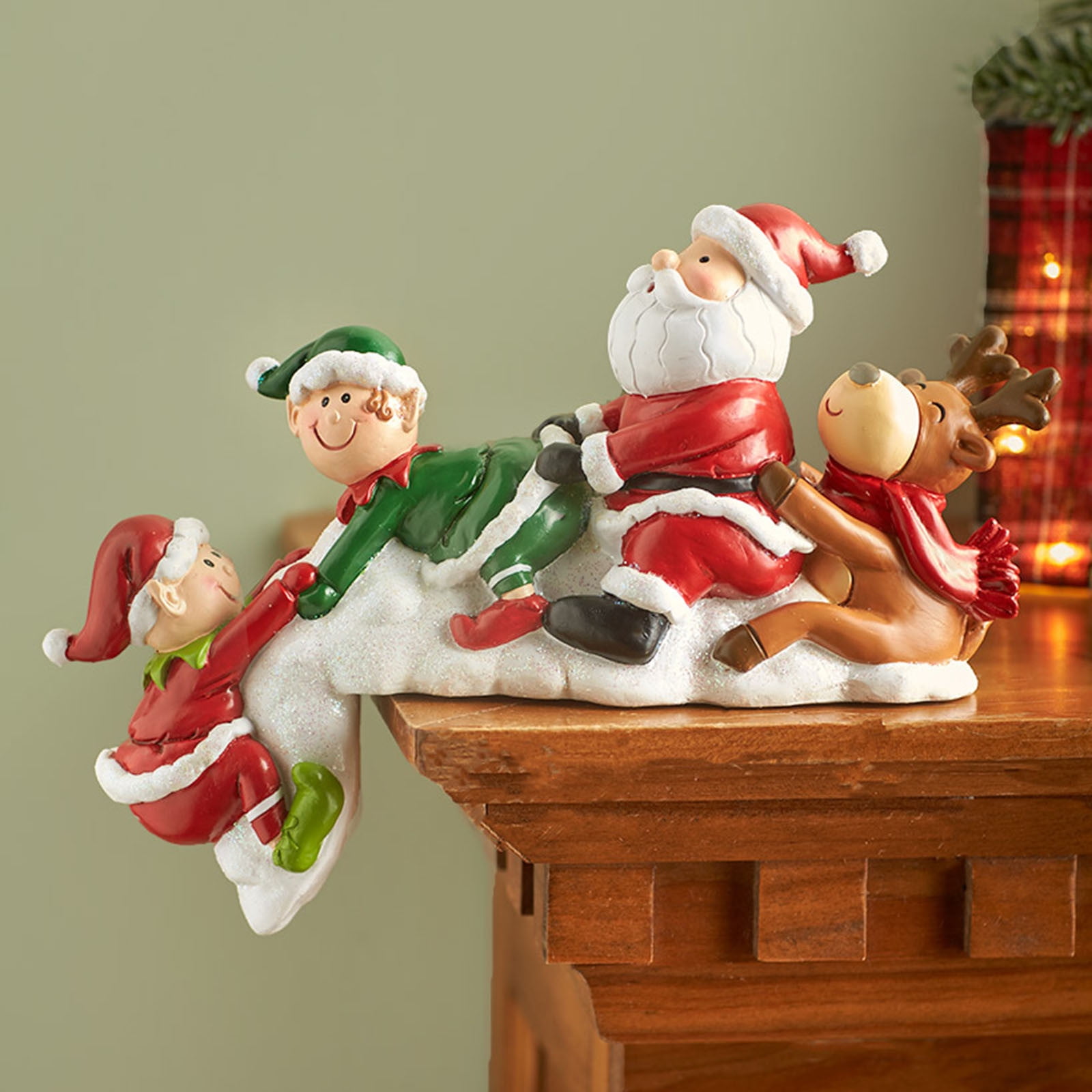 Aoyunhp Christmas Resin Figurine Decoration,Christmas Decorations,Mini ...