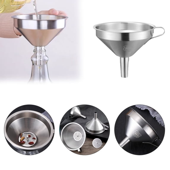 Aoyunhp Stainless Steel Funnel,Big Wide Mouth Kitchen Funnel,Transfer ...