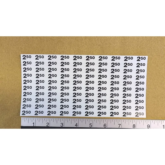 (Ap) Automatic Products Snack Vending Machine Price Labels 2.50 / 2.75 ...