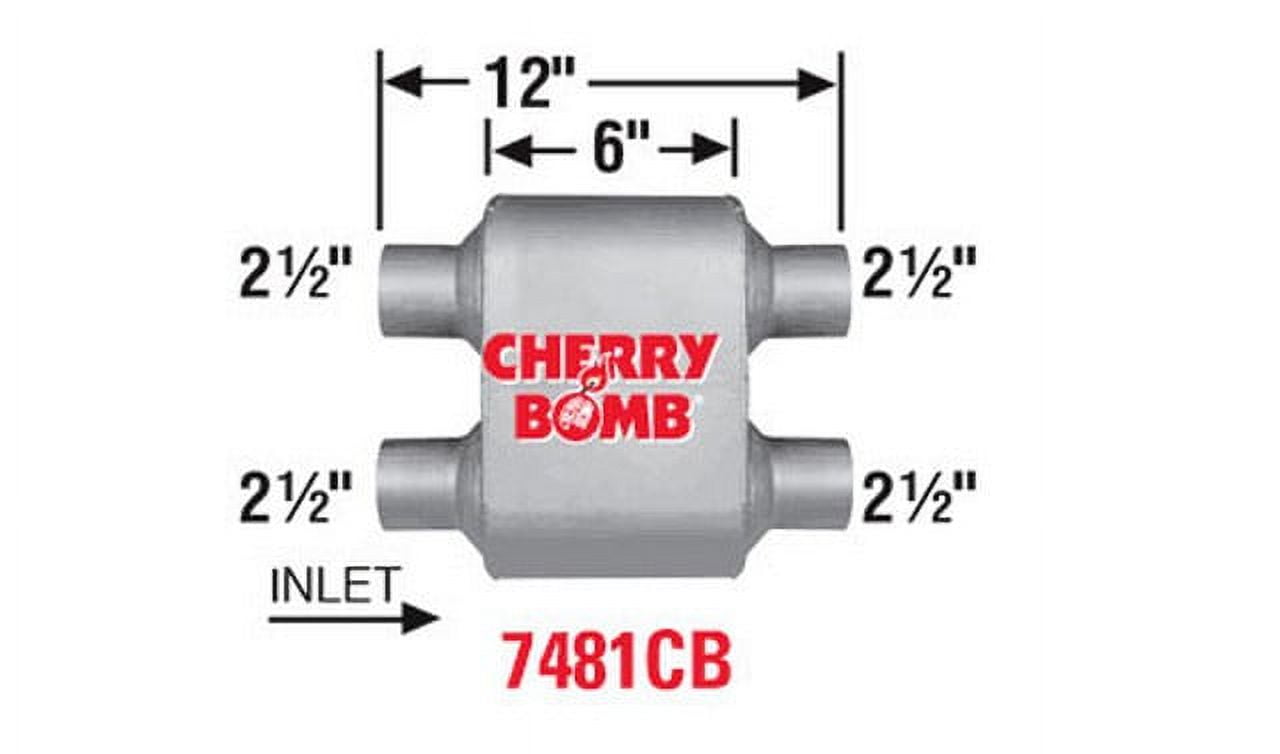 AP Exhaust Products 7481CB Muffler - Cherry Bomb Extreme, D/D, 12In Oal ...