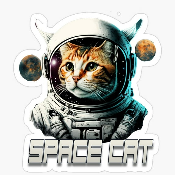 Ap Lang Space Cat Sticker Phone Decal Water Bottle Stickers Car Decals ...