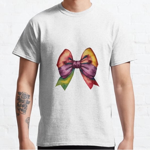 Ap26710 Colorful Ribbon Bow Classic T-shirt - Walmart.com