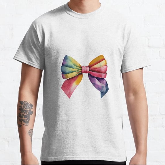 Ap26719 Colorful Ribbon Bow Classic T-shirt - Walmart.com