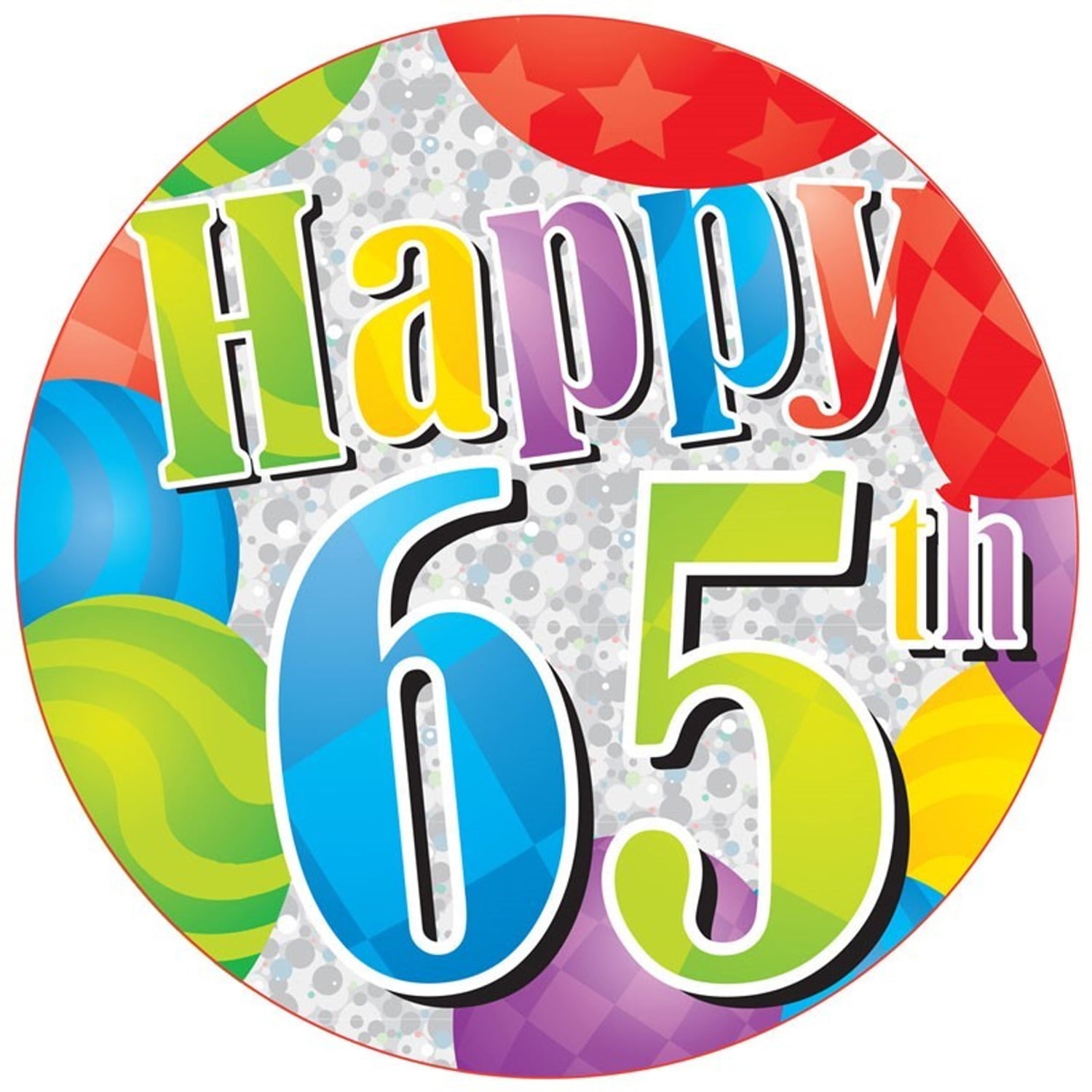 Apac Giant 65th Birthday Button - Walmart.com