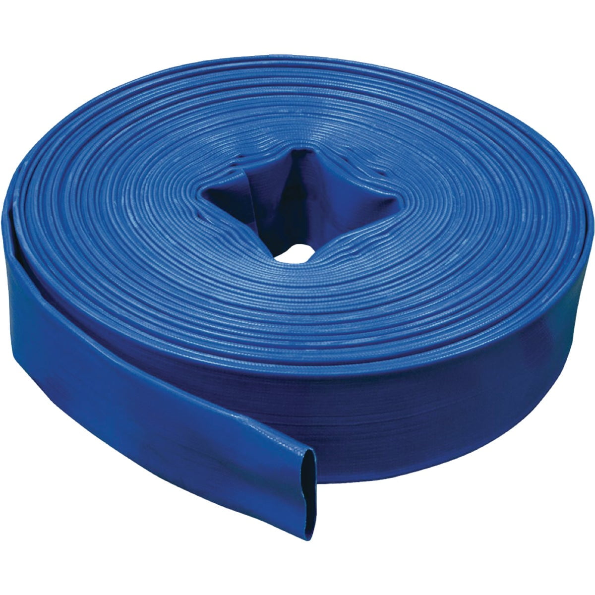 Apache 1-1/2 In. x 100 Ft. Blue Reinforced PVC Lay Flat Discharge Hose ...
