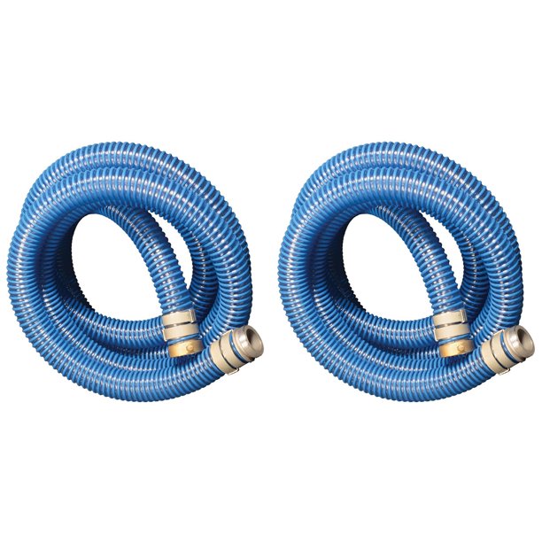 Apache 2 Inch Diameter 20 Foot 58 psi PVC Flexible Pool Hose, Blue (2 ...