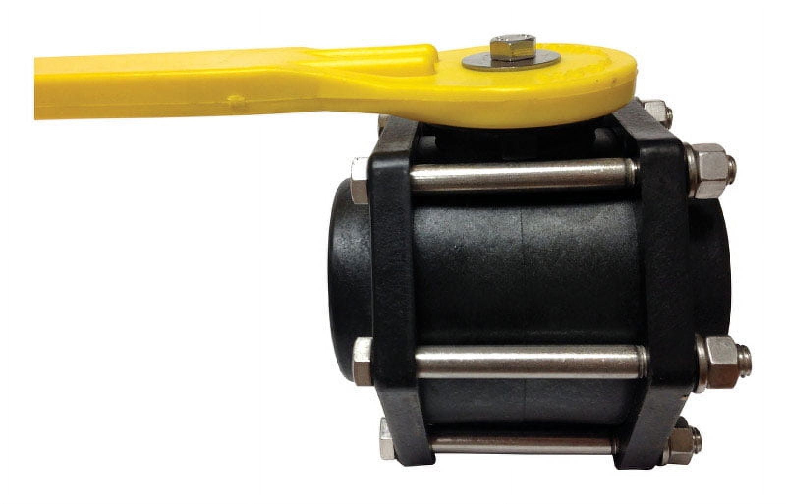 Apache 49030010 Full Port Bolted Polypropylene Ball Valve, Black, 2 ...