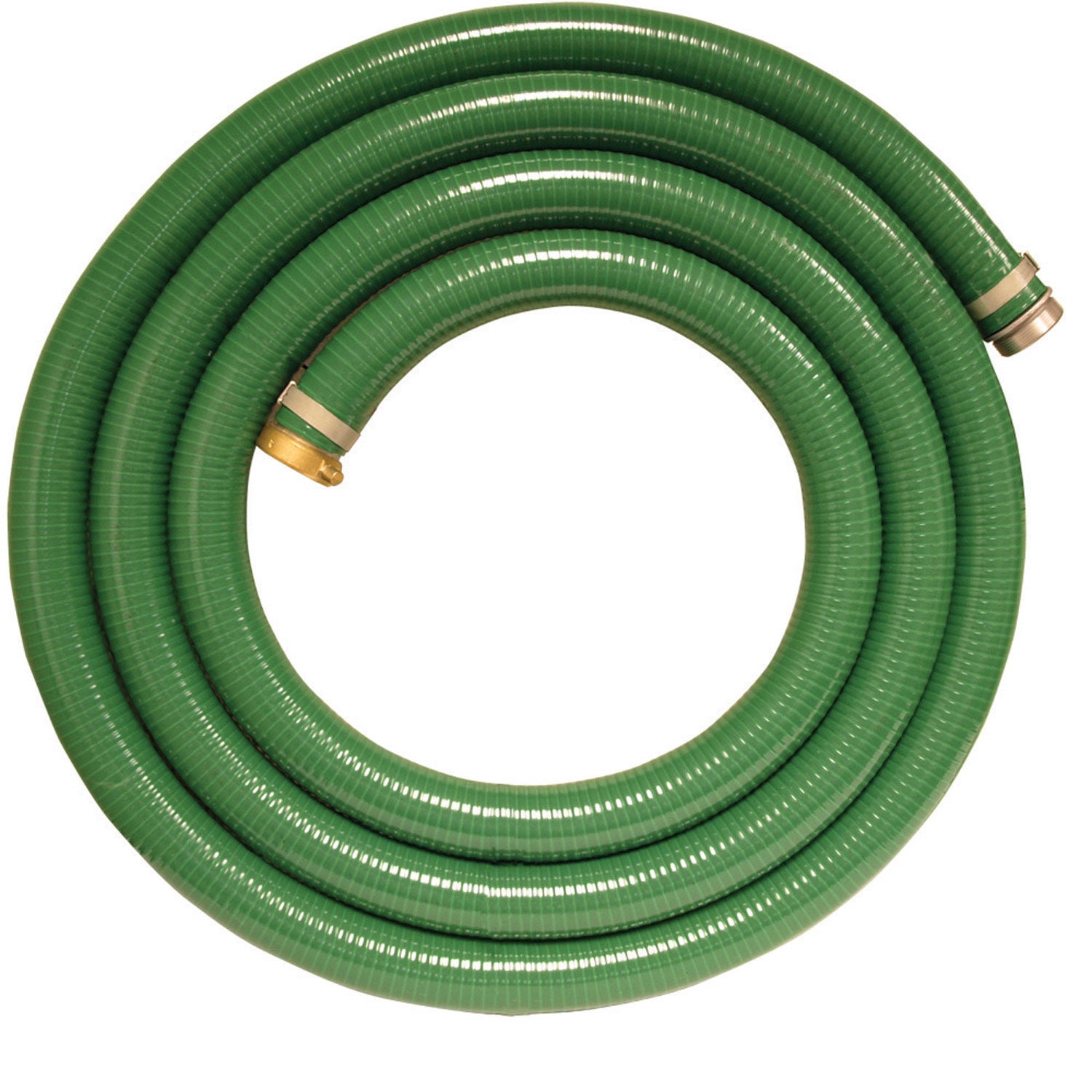Apache 3" x 20' Green PVC Water Suction Hose Assembly w/MxF Aluminum ...