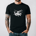 Apache Attack Helicopter Silhouette Design Graphic Casual Shirt Top,for ...