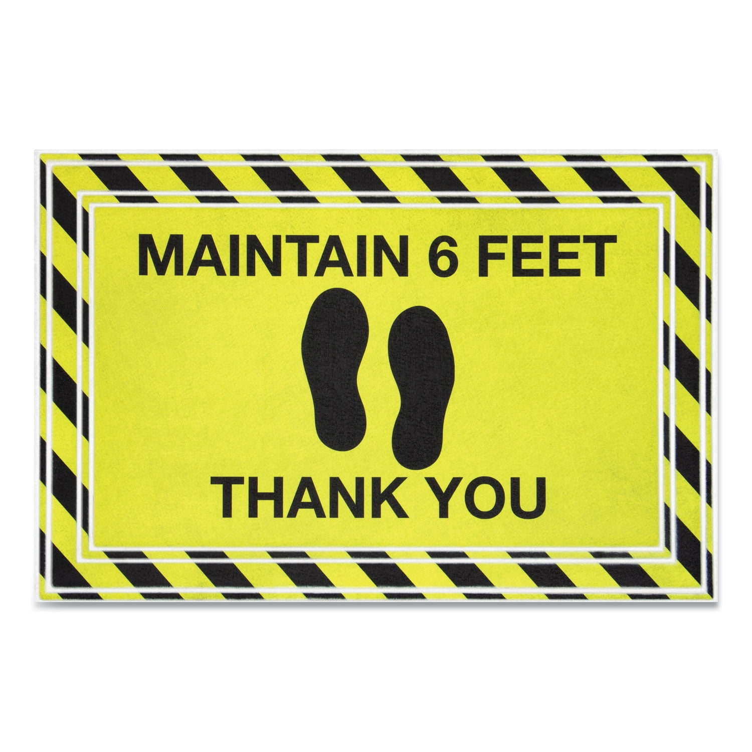Apache Mills Message Floor Mats 24 x 36 Black/Yellow 3984528782X3 ...