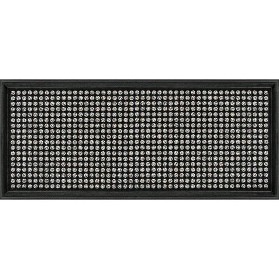 Apache Mills Black Endurance Indoor Outdoor Rubber Boot Tray made with Nike Grind, 15"x36 ...