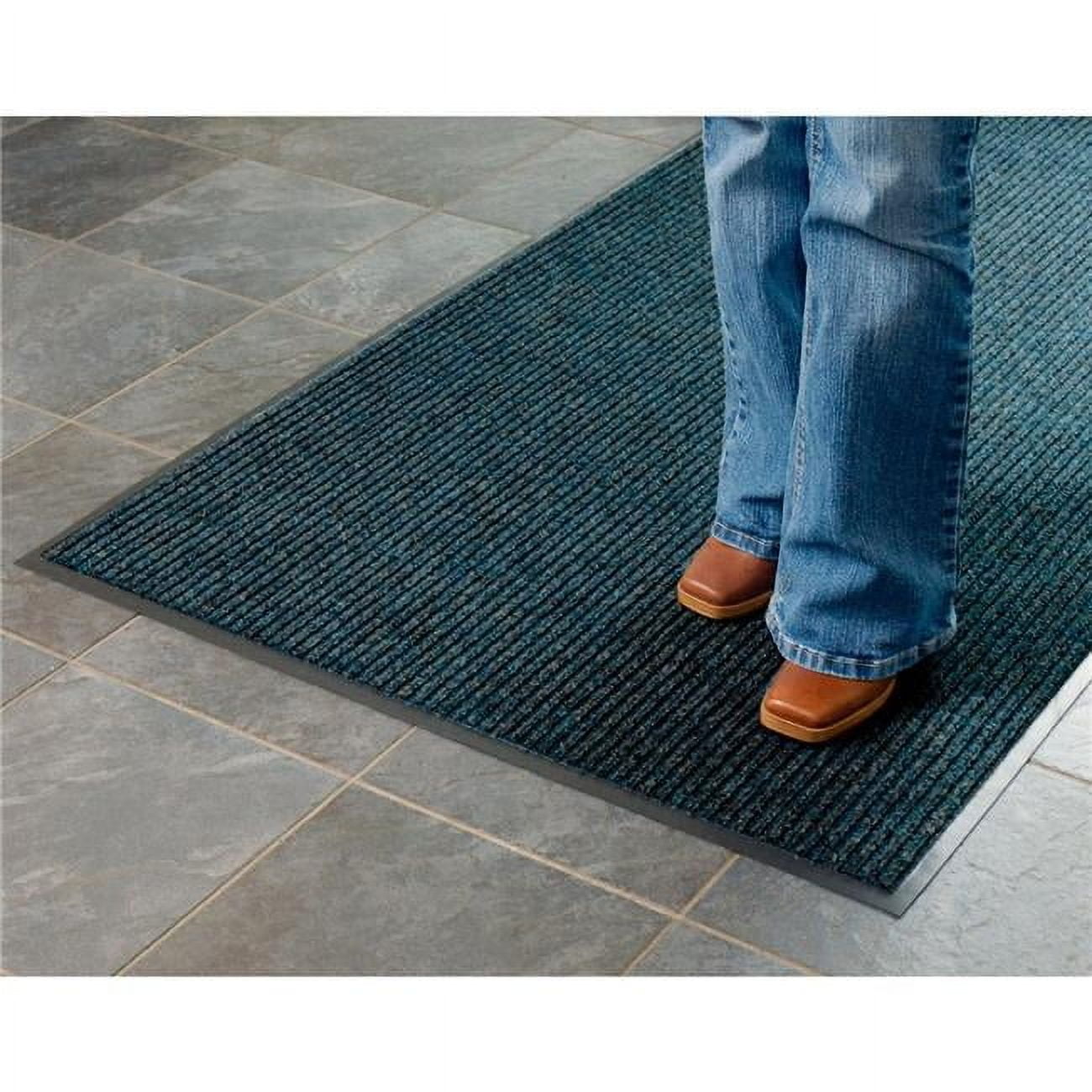 Apache Mills Brush & Clean Entrance Mat - 0.375 in. Thick - 3 x 10 ft. - Navy Blue - Walmart.com