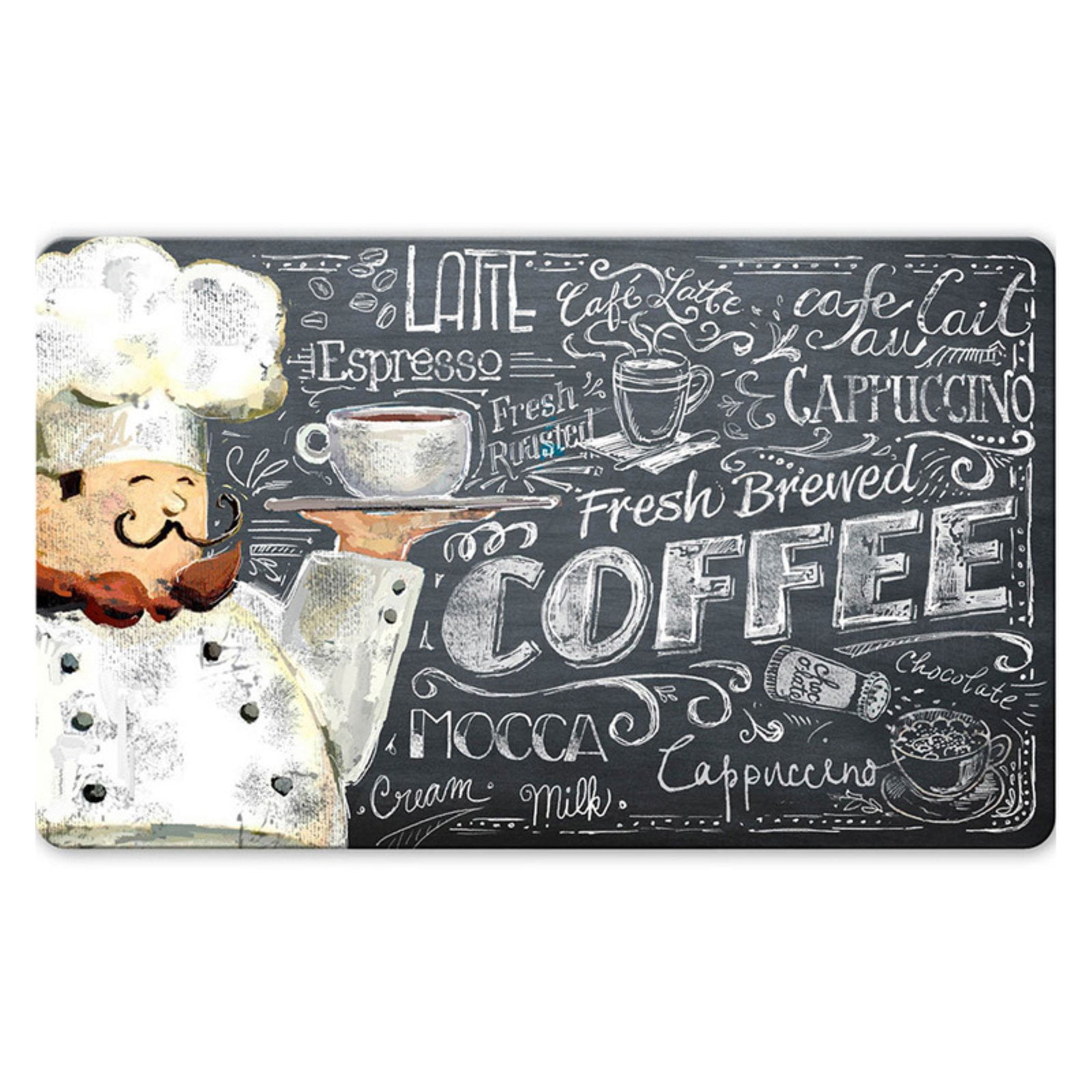 Apache Mills Cushion Comfort Coffee Chef 18" x 30" Kitchen Mat ...