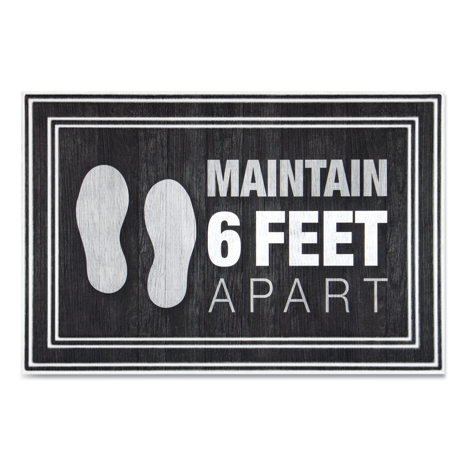Apache Mills Message Floor Mats 24x36 Maintain 6 Feet Apart ...
