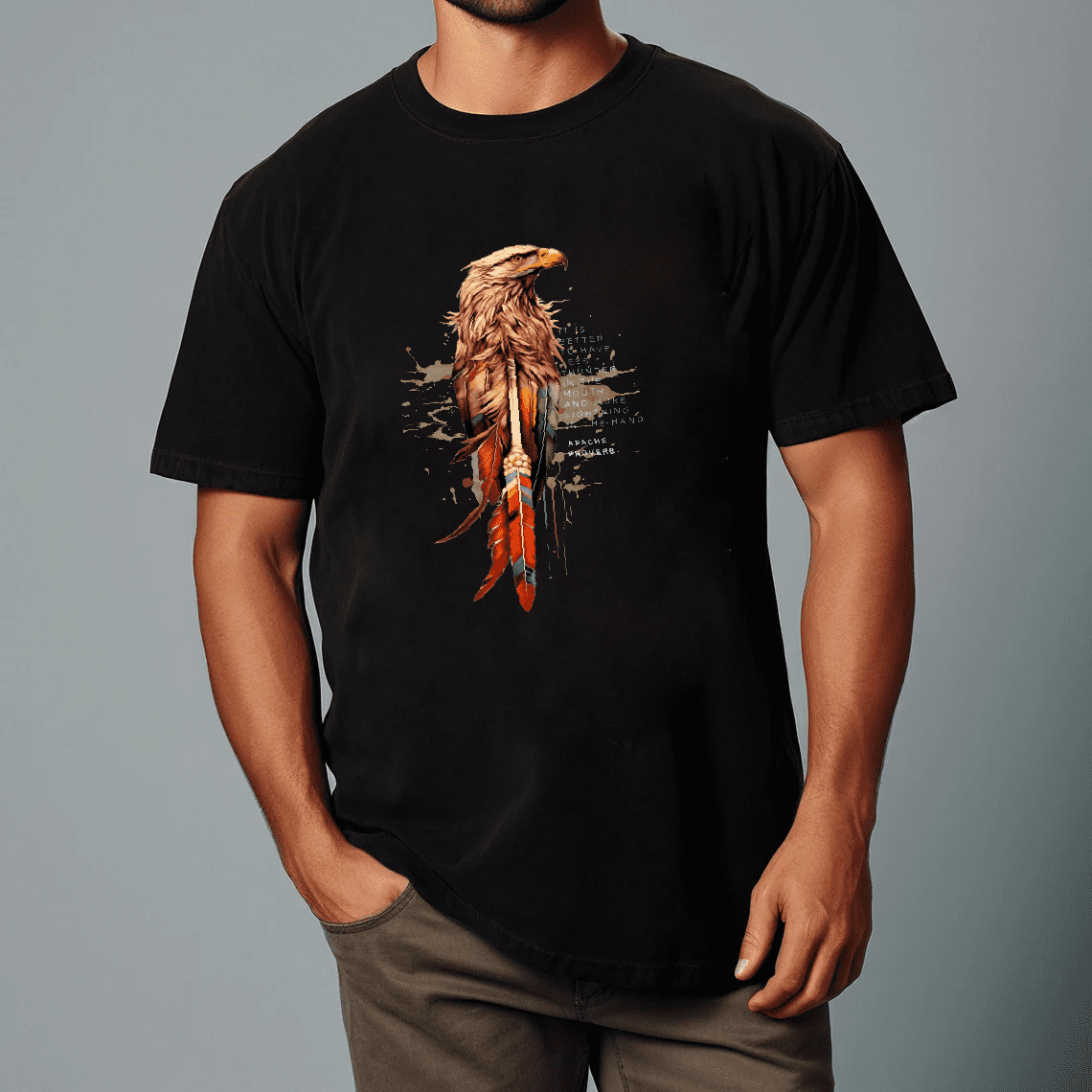 Apache Proverb Less Thunder More Lightning In The Hand Quote Unisex T ...