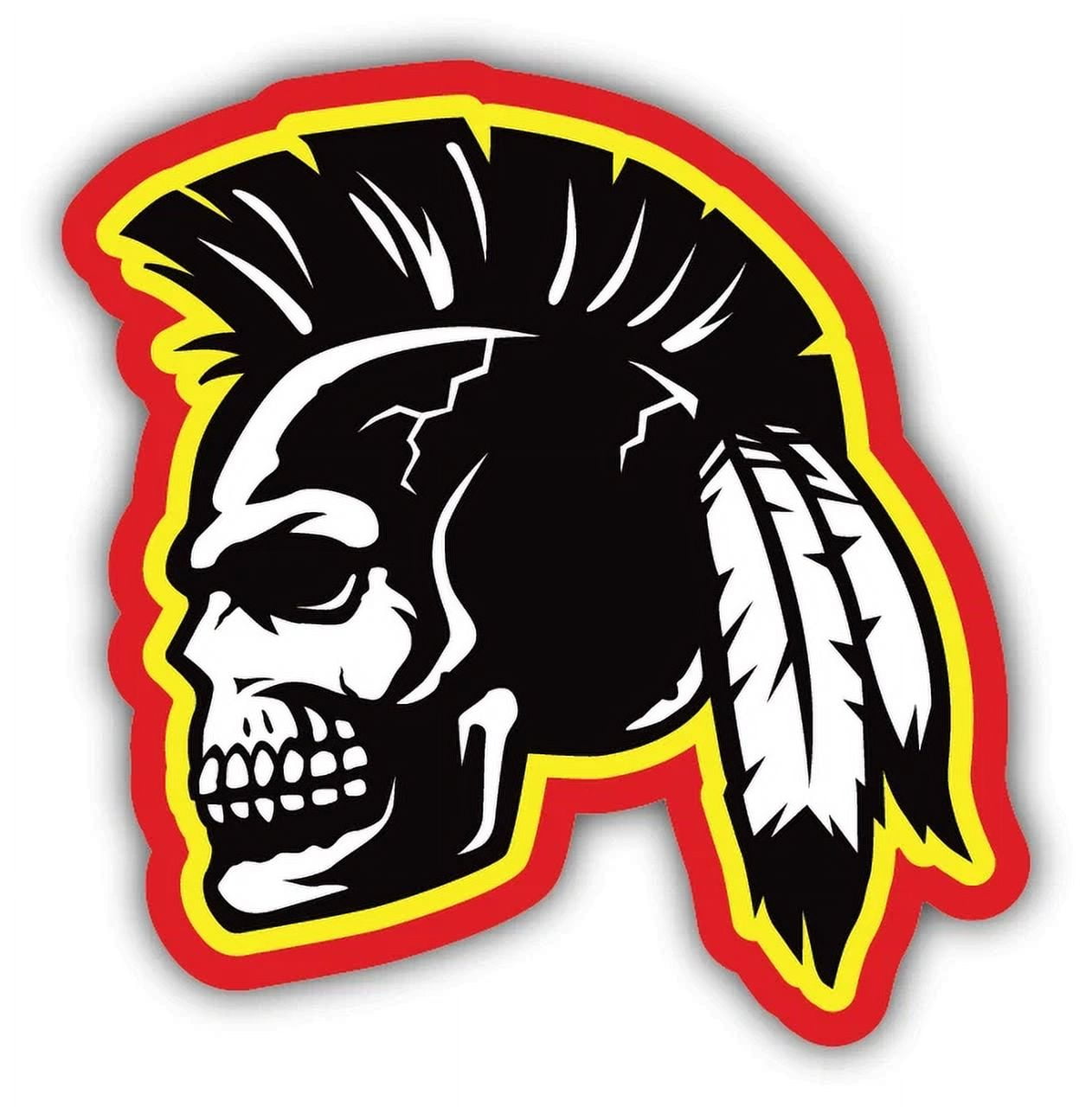 Apache Skull Motor Team Head Car Sticker Phone Decal Water Bottle ...