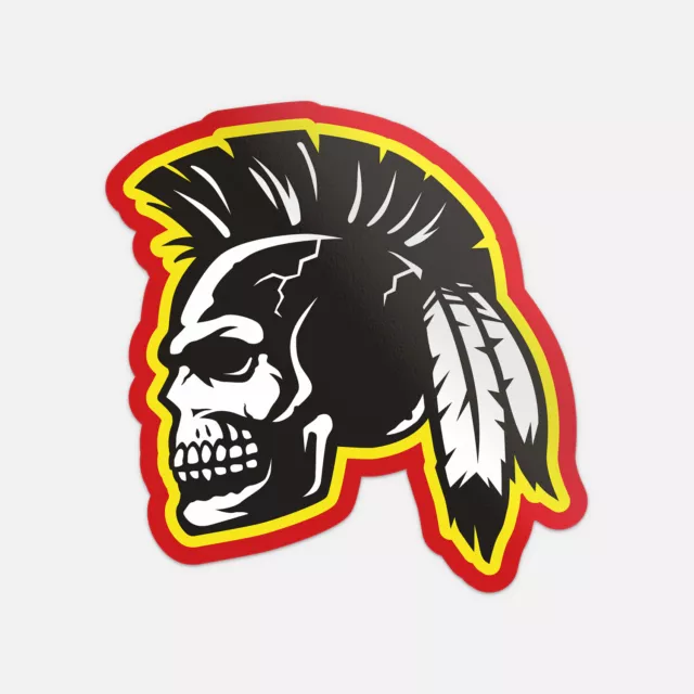 Apache Skull Motor Team Head Sticker Phone Decal Water Bottle Stickers ...
