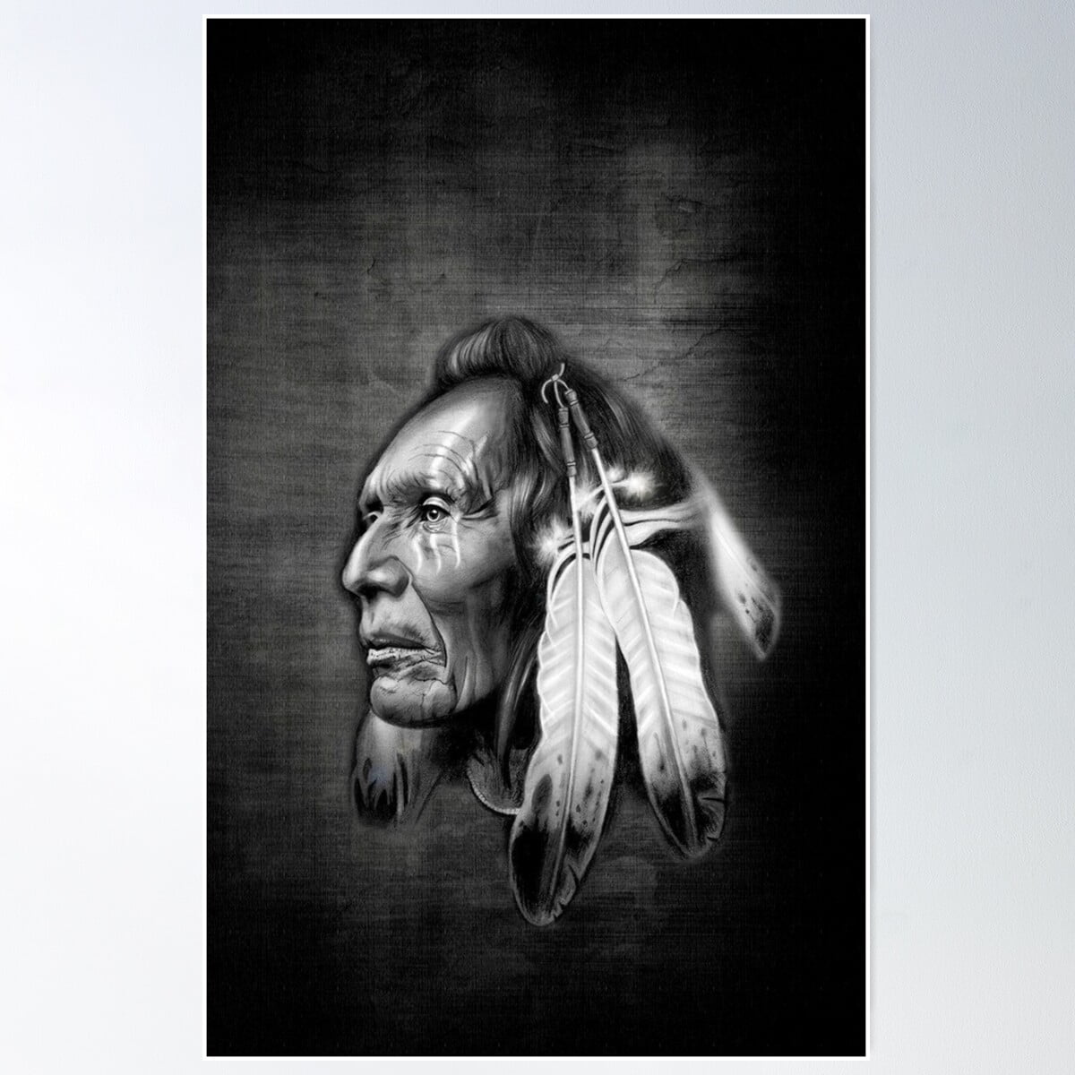 Apache Warrior Poster Wall Art, Modern Wall Decor For Living Room ...