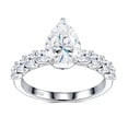 Apaison 925 Sterling Silver Sparkling 7x10mm Moissanite Wedding Rings ...