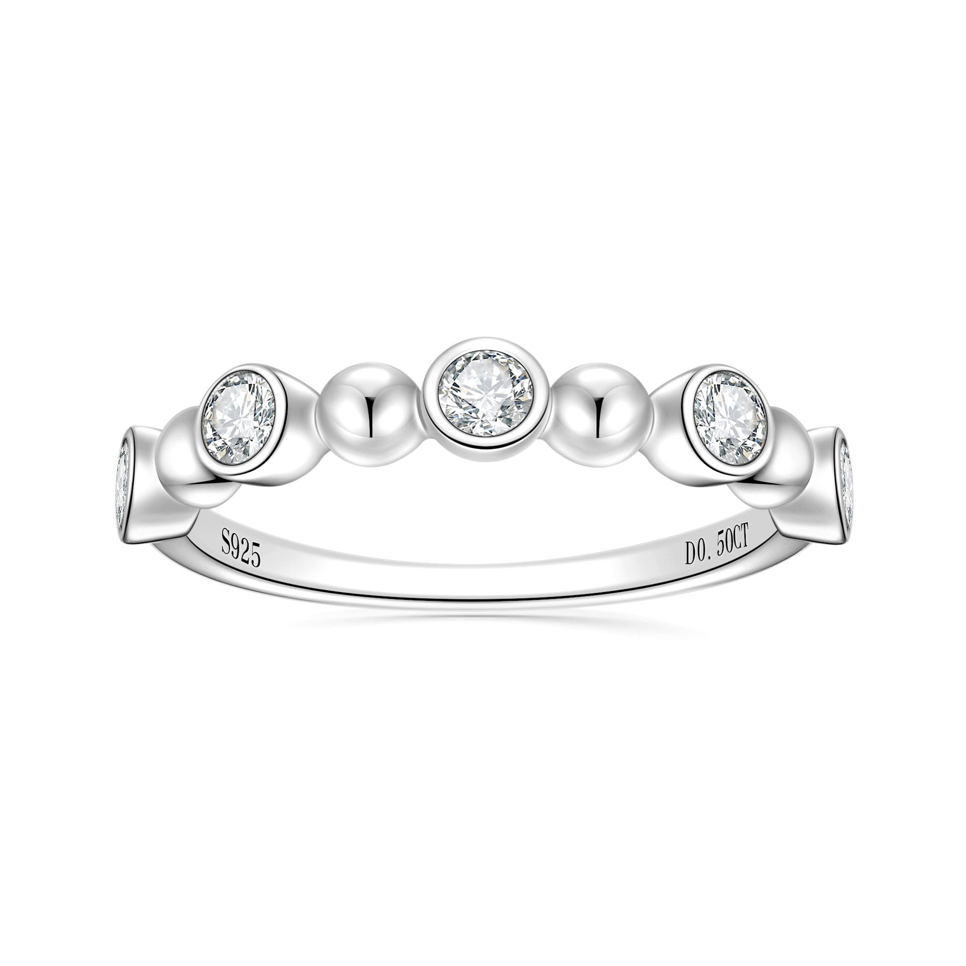 Apaison D Color 3mm Moissanite Women 925 Sterling Silver Ring - Bride ...